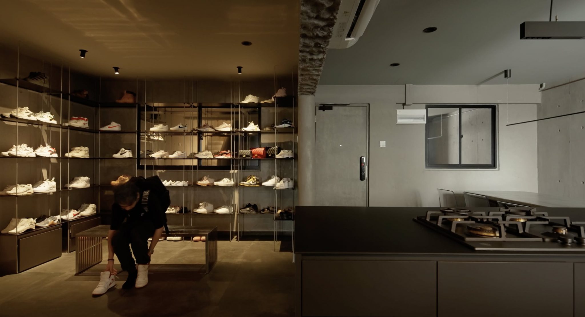 Inside An Interior Designer’s Brutalist HDB Maisonette Apartment
